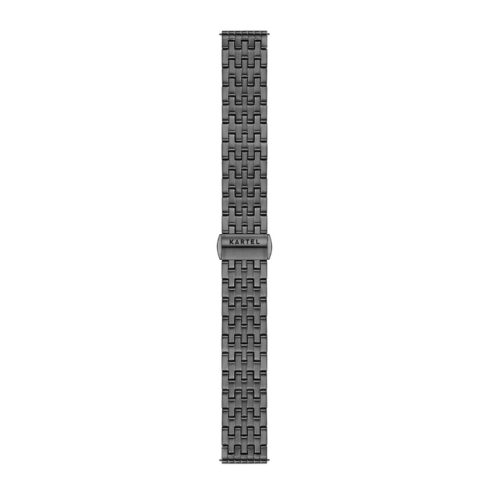 Black Metal Watch Strap - 20mm Width